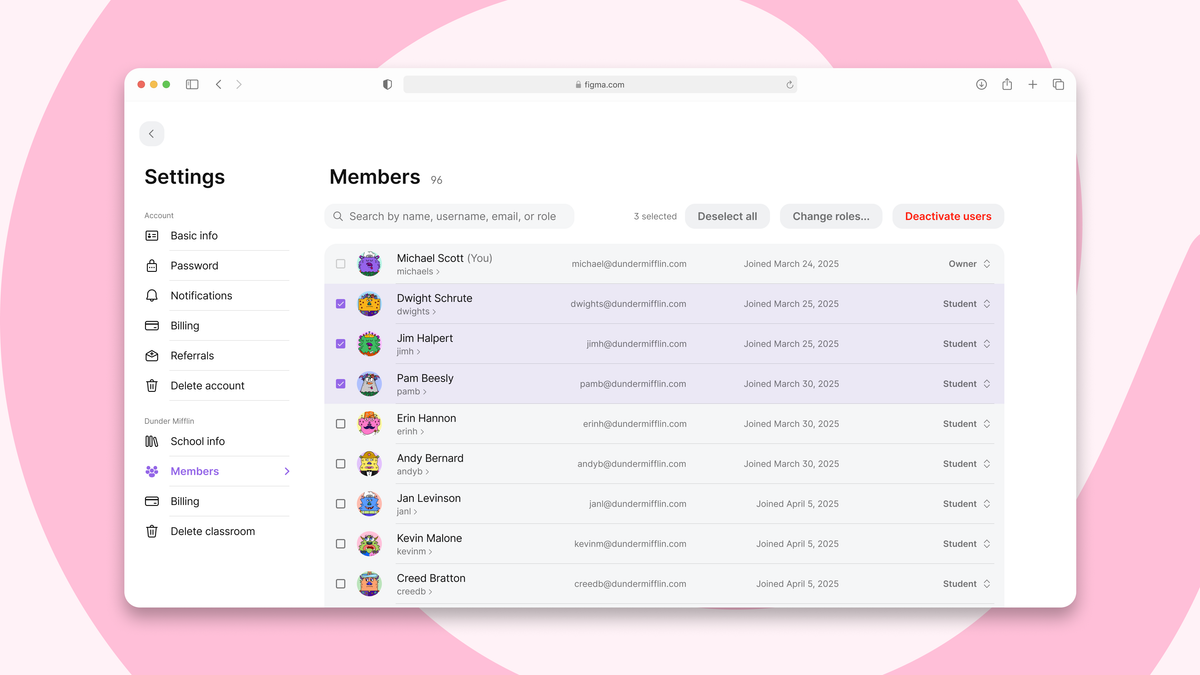 Quality-of-life improvements for school admins